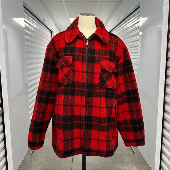 Woolrich | Jackets & Coats | Vintage 7s Wool Rich Buffalo Plaid Wool ...